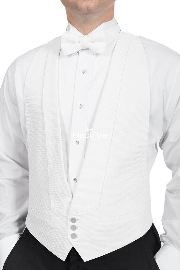 Piqué Shirt, Vest and Bow Tie - Tux & Suit rentals or sales